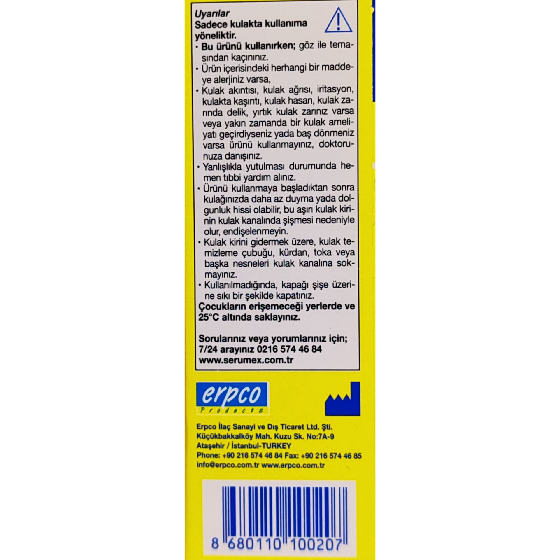 Serumex Kulak Damlası 10 ml Fiyatı Kullanımı Yorumları Satın Al ...