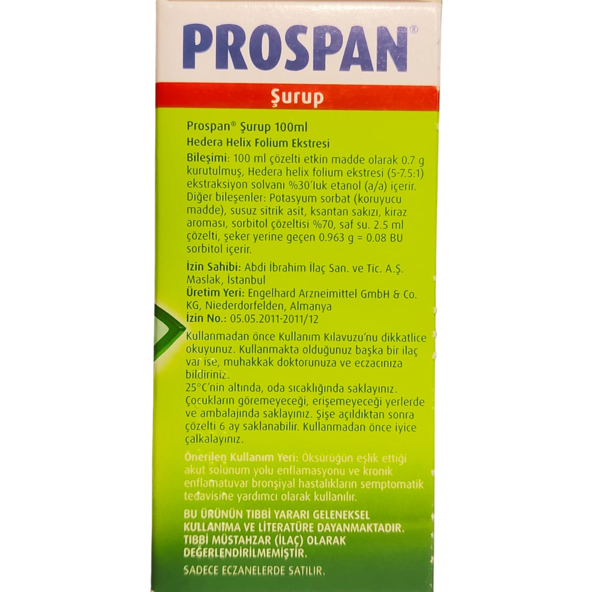 Prospan Şurup 100 ml | Orijinal Ürün Garantisi Fatih Dirican Güvencesi ...